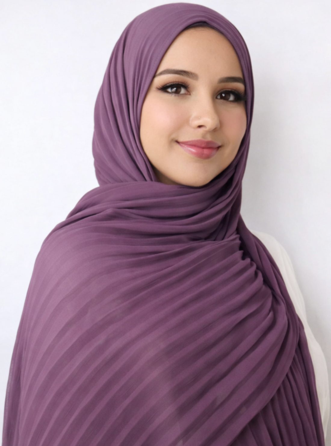 Pleated Chiffon Hijab - Purple – The Modest Collective